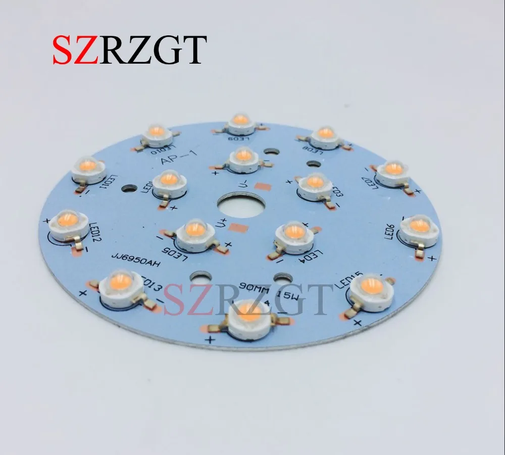 1kit-15pcs-3w-full-spectrum-high-power-LED-lamp-beads-aluminum-plate ...