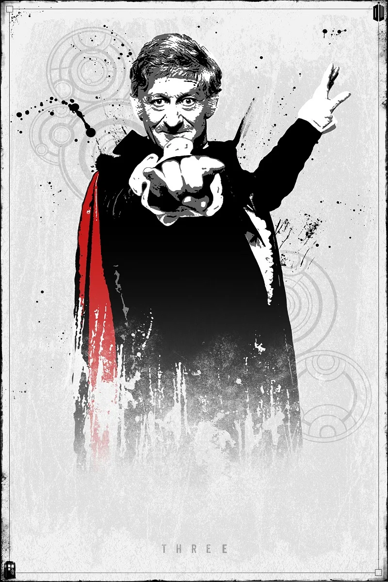 The Third Doctor Who PQR124 custom print canvas fabric poster for wall ...
