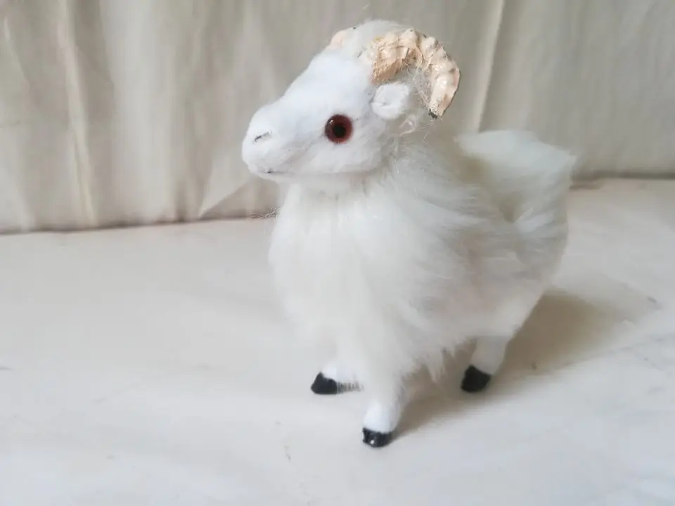 artificial sheep model,polyethylene&fur white sheep about 10x9cm ...