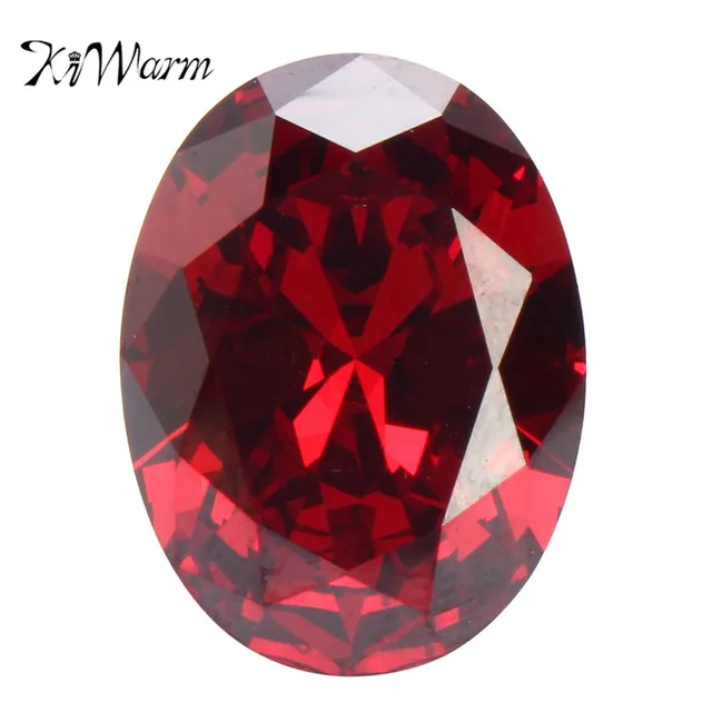 KiWarm 13.89CT Blood Red Ruby Unheated 12X16MM Diamond Oval Cut Loose ...