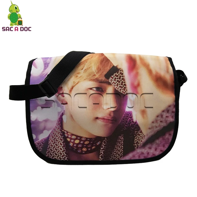 Kpop BTS Bangtan Boys V Messenger Bag Women Men Crossbody Handbag ...