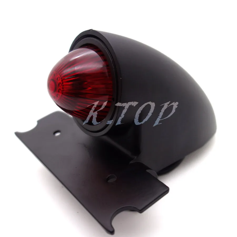 1Pcs Black Metal Motorcycle Sparto Retro Style Tail Brake Light Lamp ...