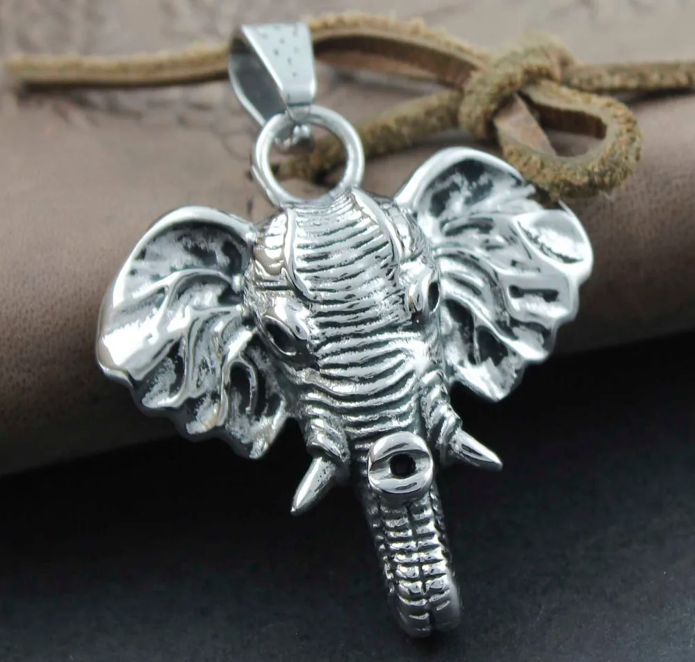 Men's 316l Stainless Steel Ganesh Elephant God Pendant Chain Charm Lk90 ...