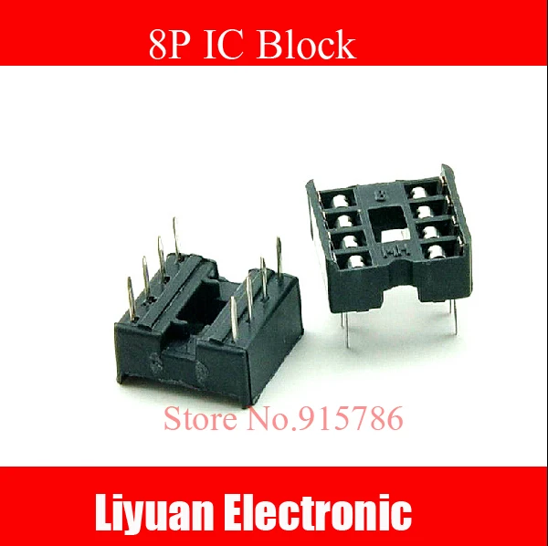 Free Shipping 100pcs 8p Ic Block 8-pin Mcu Block 8-pin Ic Socket Chip ...