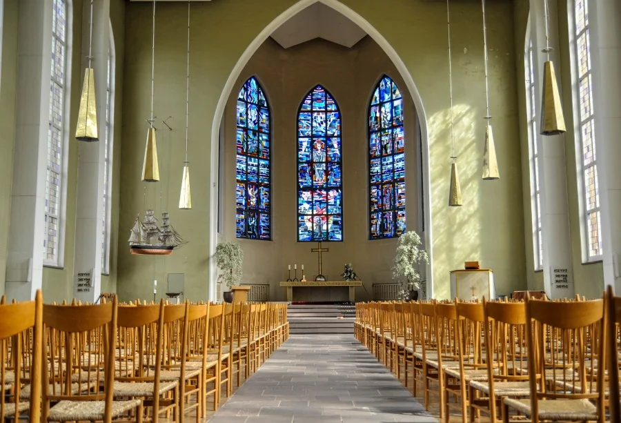 Laeacco Christian Church Hall Scene Photo Backgrounds Vinyl Digital ...