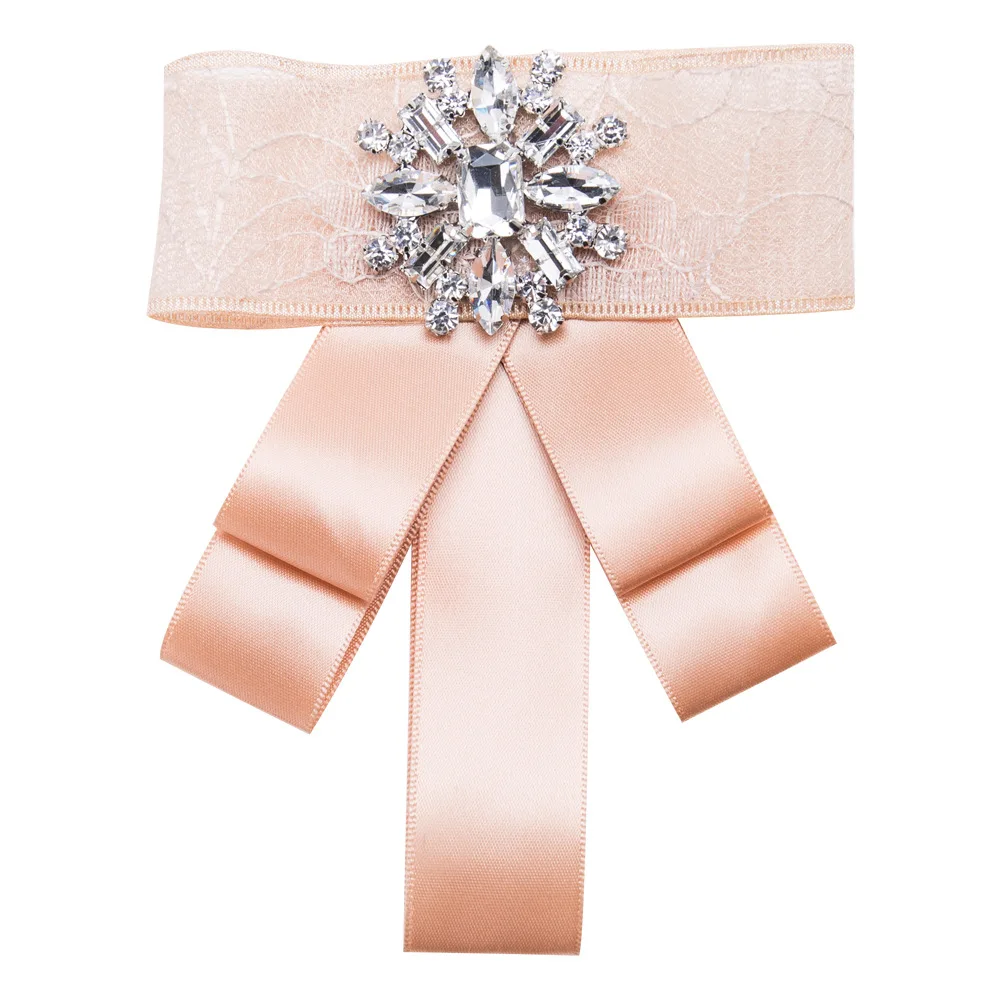 New Cute Sweet Exaggerated Crystal Snowflake Bow Ties Female Fashion