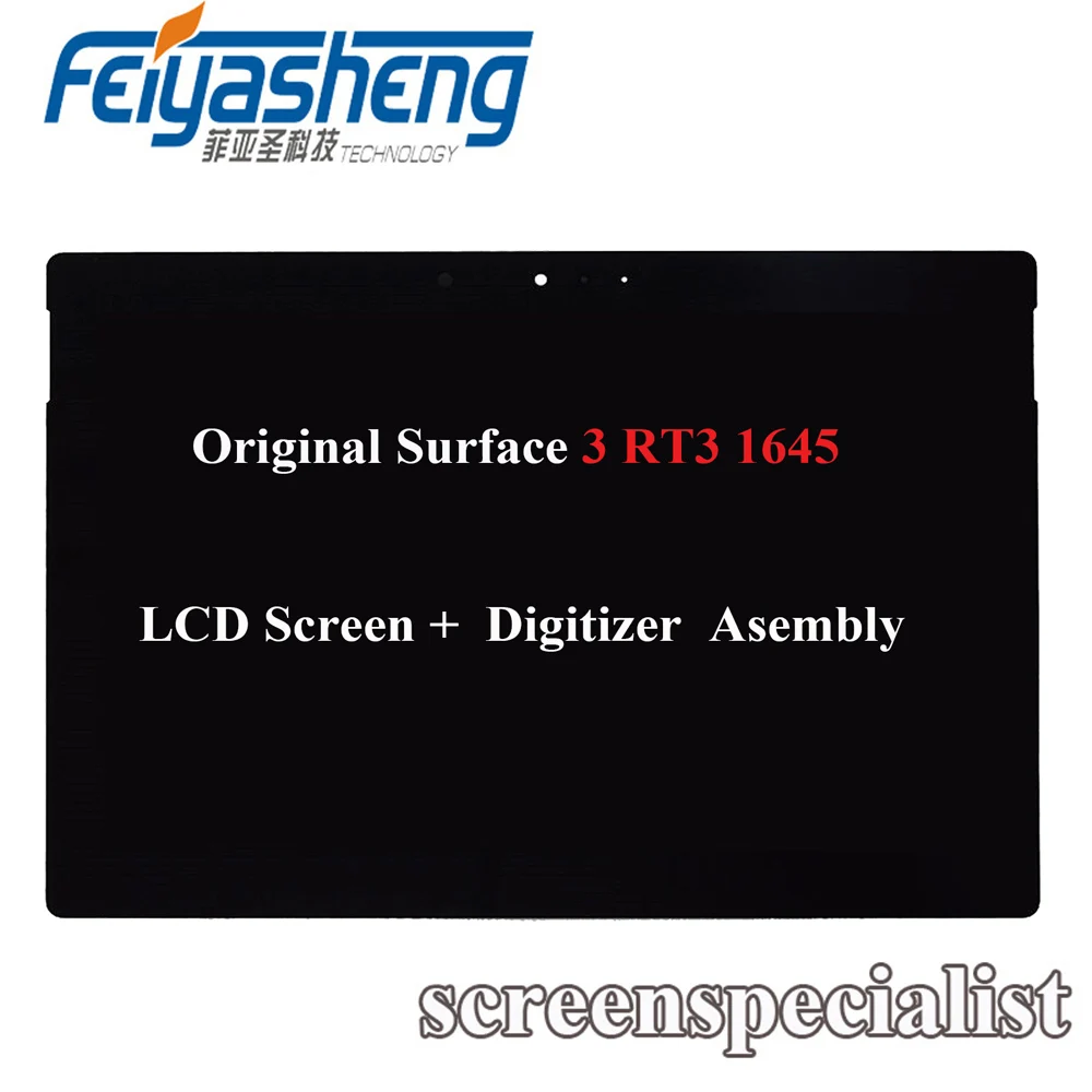 100% Testado Original Tablet Montagem LCD para Microsoft Surface 3 RT3 ...
