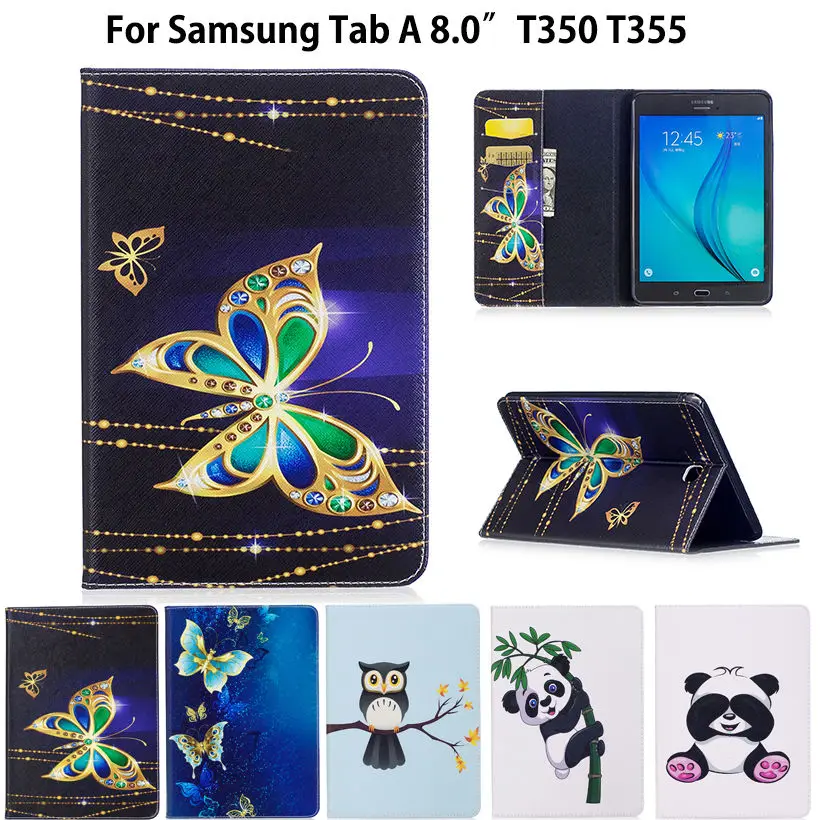 Sm-t350 Fashion Panda Pattern Case For Samsung Galaxy Tab A T350 T351 ...