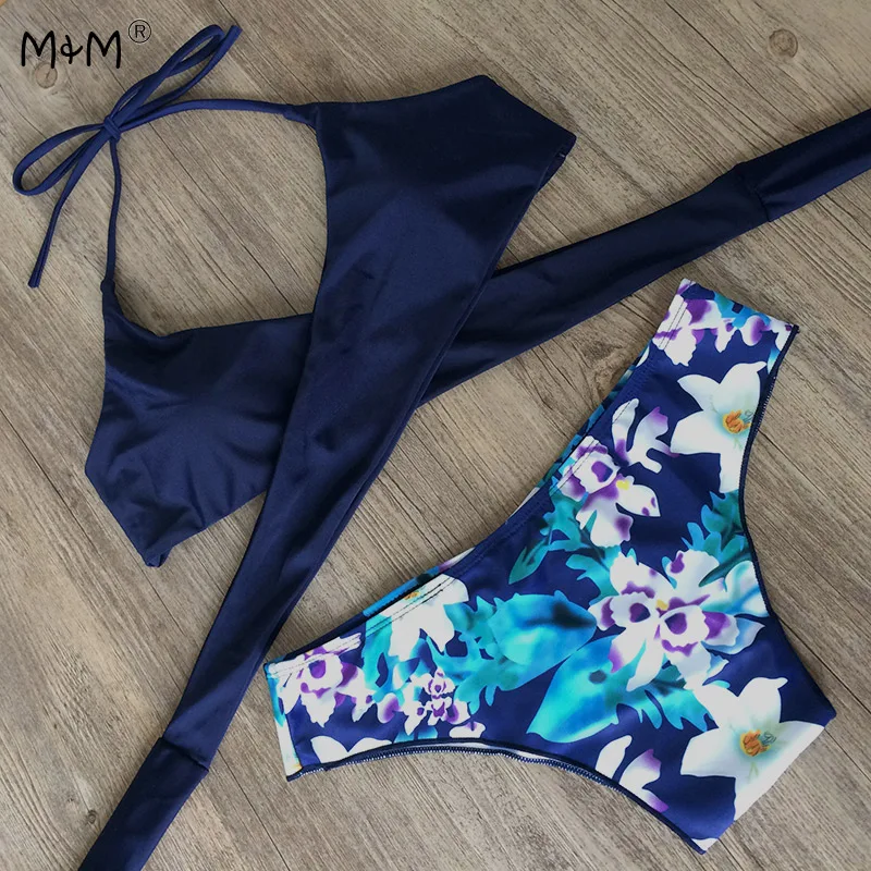 Mandm 2017 Sexy Cross Bikinis Women Swimsuit Push Up Swimwear Female
