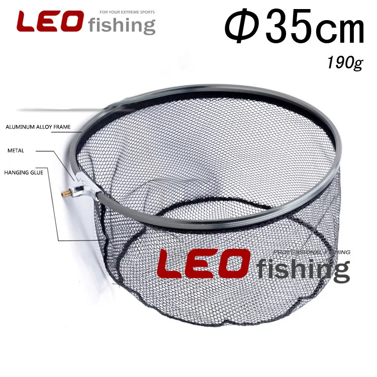 2017 chegada nova rede de pesca liga alumínio brailer cabeça 35cm malha ...