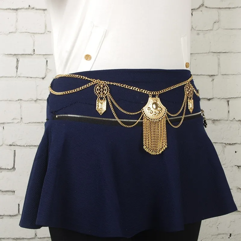 Bohemian Ethnic Sexy Waist Chain Fine Sexy Tassel Body Chain Coins