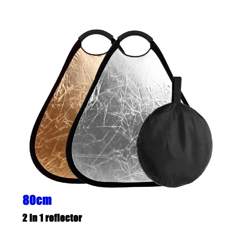 80cm Gold and Silver 2in1 Reflector Portable Collapsible Light ...