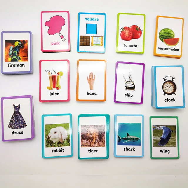 26 Categories 760 Pcs learn English word card Flashcards Juguetes ...