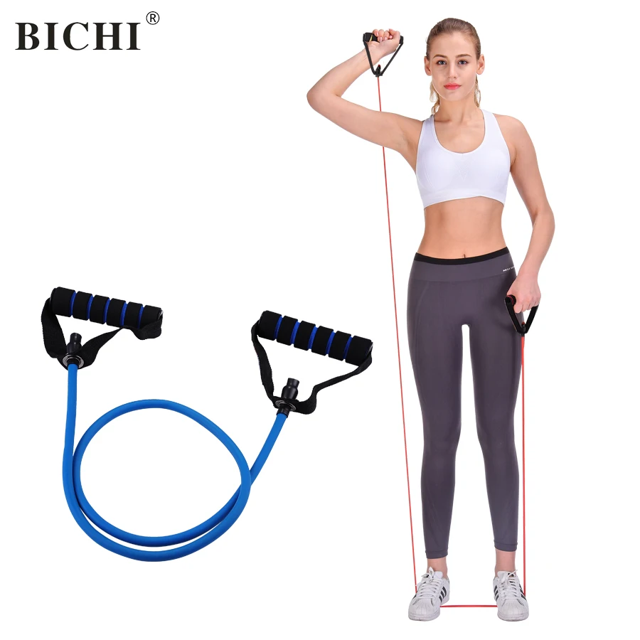 BICHI 120cm Fitness Resistance Bands Workout Sport Elastic Bands Gym ...