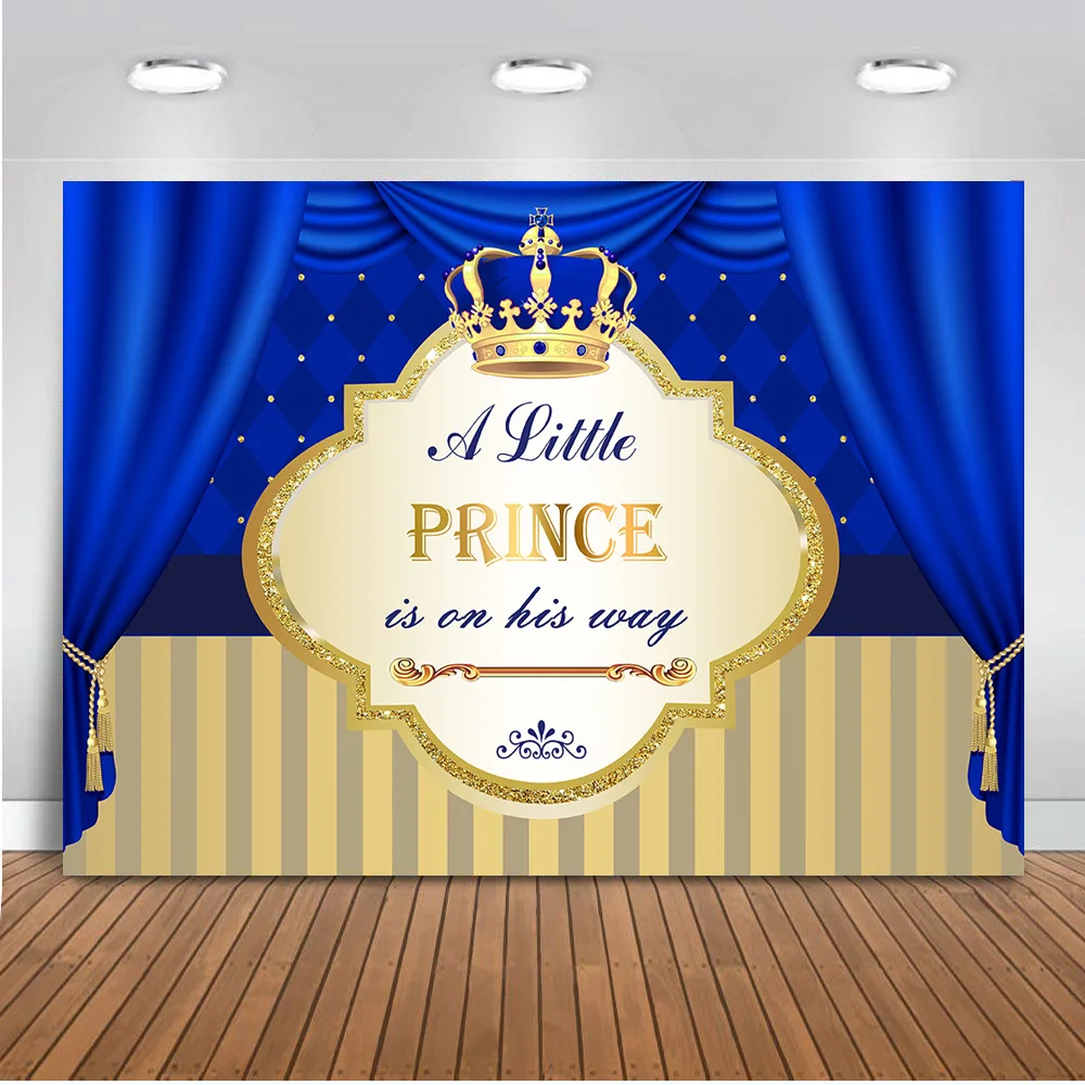 Prince Royal Boy Baby Shower Background For Party Decoration Prince ...