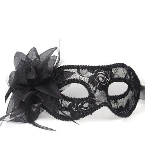 2014-New-Masquerade-Masks-Transparent-Half-Face-Party-Mask-With-Flower ...