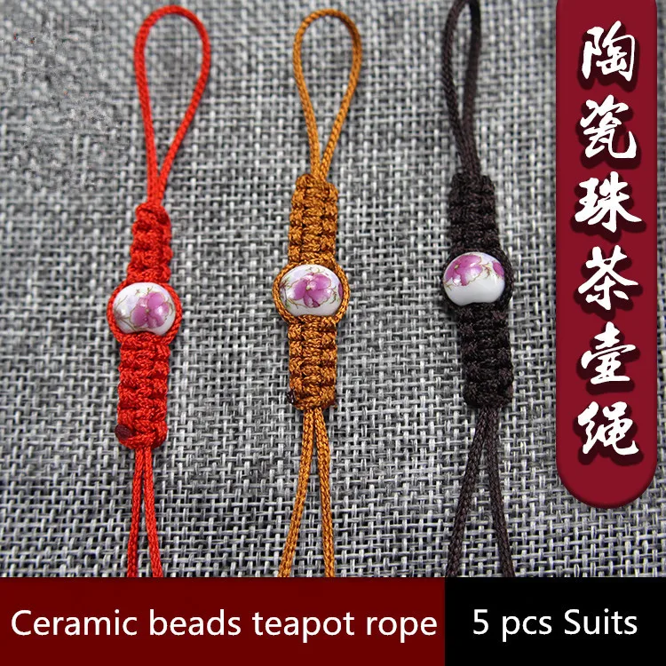 Handmade teapot rope Kung Fu tea ceramic beads pot rope tea spare parts ...