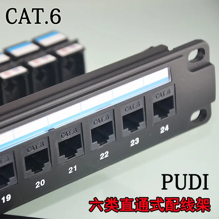 Original Pudi 19 Inch Cat 6 Rj45 Network Mini Patch Panel Wall Mount ...