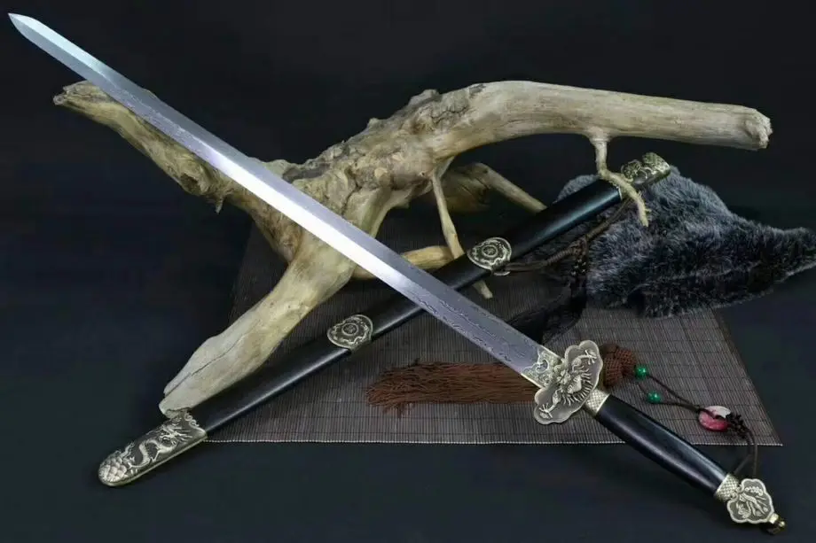 Handmade Forged Sharp Folded Carbon Steel Blade martial art Sword Kung ...