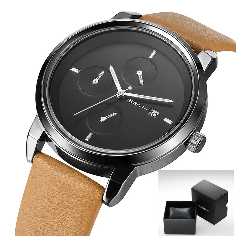 New REBIRTH Women Watches Fashion Leather Luminous Quartz Wristwatches ...