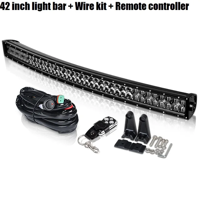 5D Black Lens 42 inch 400w LED Light Bar Curved Combo Led Bar barra led ...