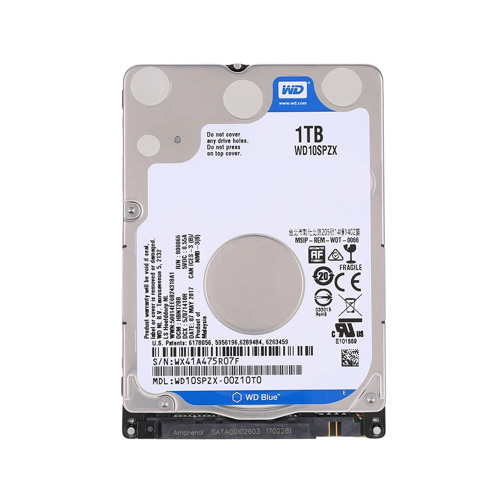 Western Digital WD Blue 1TB SATA 6Gb/s 2.5" inch 7mm Laptop HDD Internal Notebook Hard Disk ...