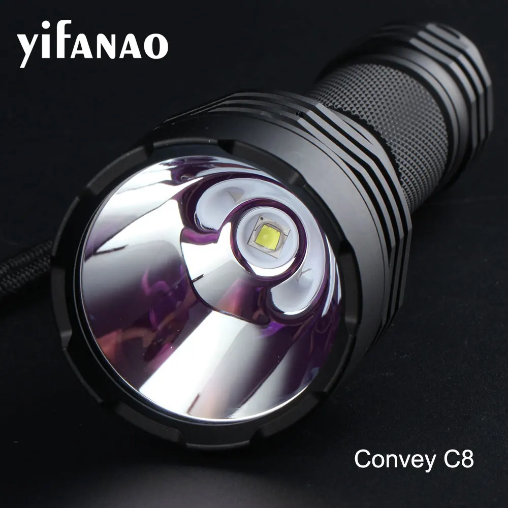 Convoy C8 черный светильник 6500K холодный белый флэш-светильник 18650 ...