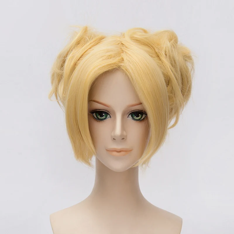 Best Anime Naruto Temari Wig Short Straight Blonde Anime Cosplay Wig ...
