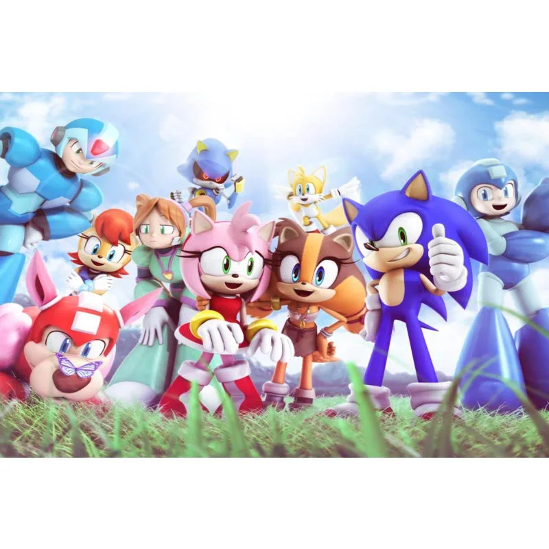xxihlive Custom Sonic The Hedgehog Home Decor Poster Creative Mural Art ...