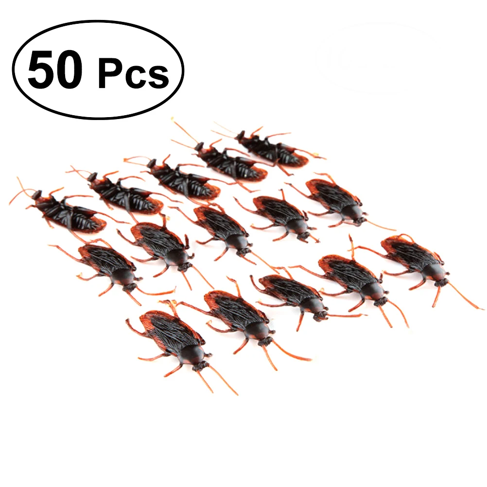 50pcs Cute Fashion PVC Simulation Fake Creepy Shivering Horror Bug ...