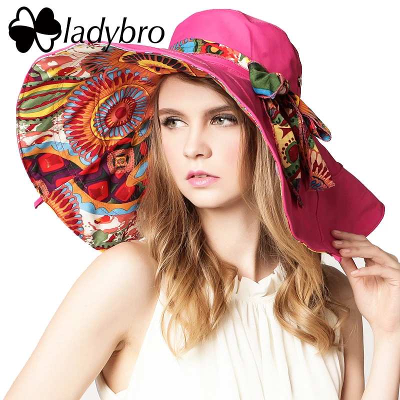 Buy Ladybro Double Sided Women Hat Lady Wide Brim Sun