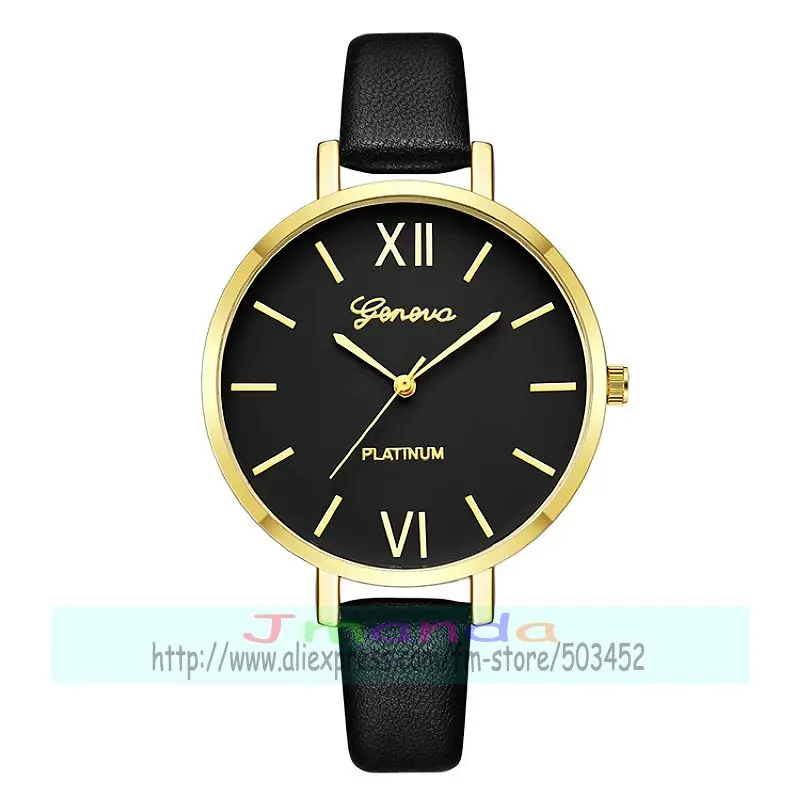100 шт/партия geneva-601 модный Мини кожаный ремень женские кожа часы ...