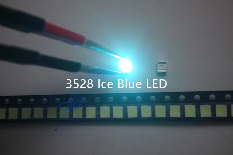 Smd Led 3528 Light Blue 1000pcs/lot Ice Blue Lamp Beads 490-495nm ...