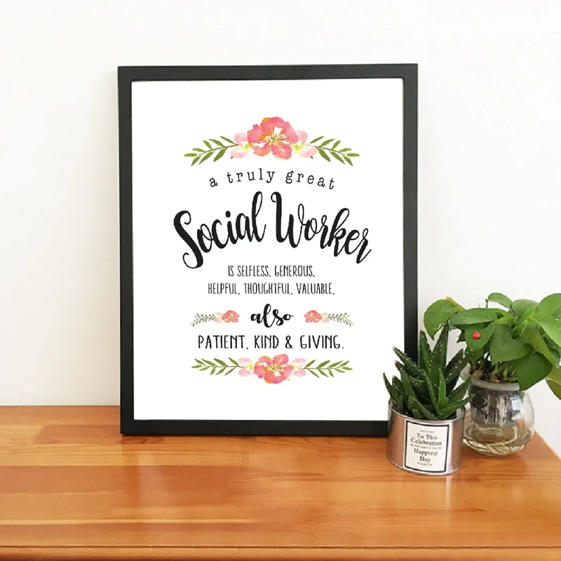 Wall Décor Wall Hangings A Truly Great Social Worker Art Print Art Gift ...