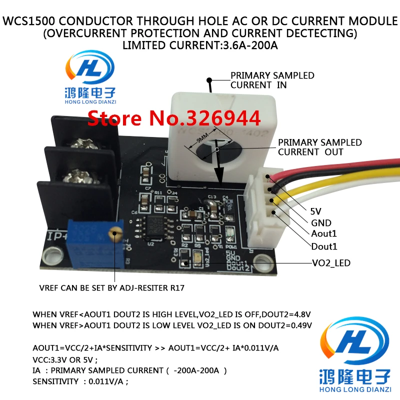 WCS1500-Over-Current-Protect-Conductor-Through-Hole-3-6A-200A ...