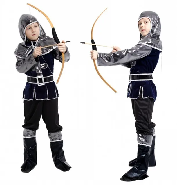 M XL Boys Halloween Archer Costume Children Warrior Cosplay kids Knight ...