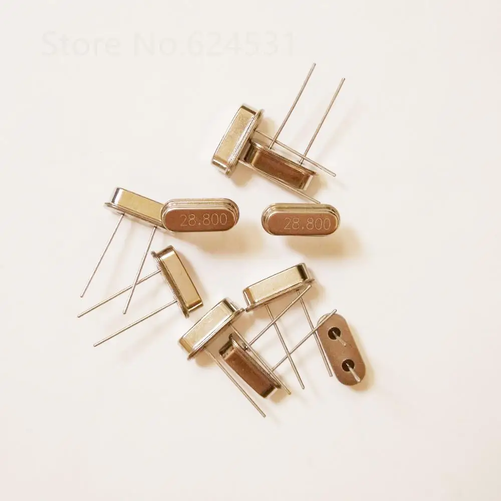 Cristal de cuarzo en línea, 10 HC 49S, 28,8 MHZ, DIP, 28.800m, resonador tipo S|Resonadores ...