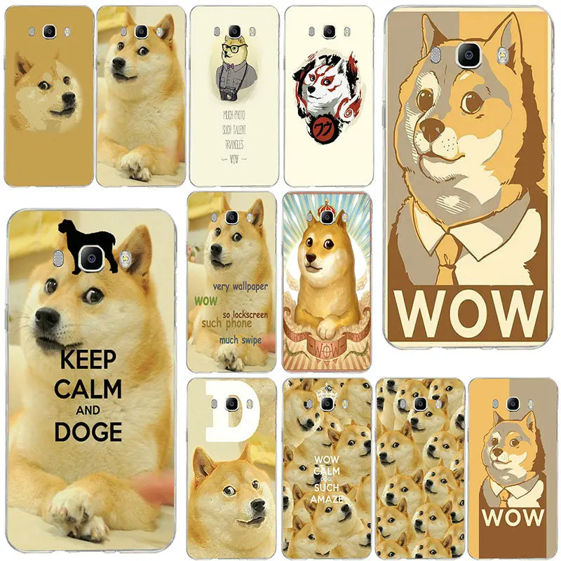 สวย Doge MEME Soft TPU กรณีโทรศัพท์สำหรับ Samsung Galaxy หมายเหตุ 2 3 4 ...