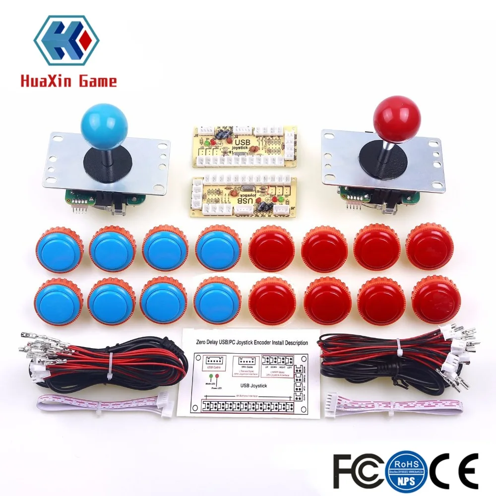 Classic 2 Player Sanwa Joystick Arcade Video Games Kit For Pc Joystick And Raspberry Pi Retropie