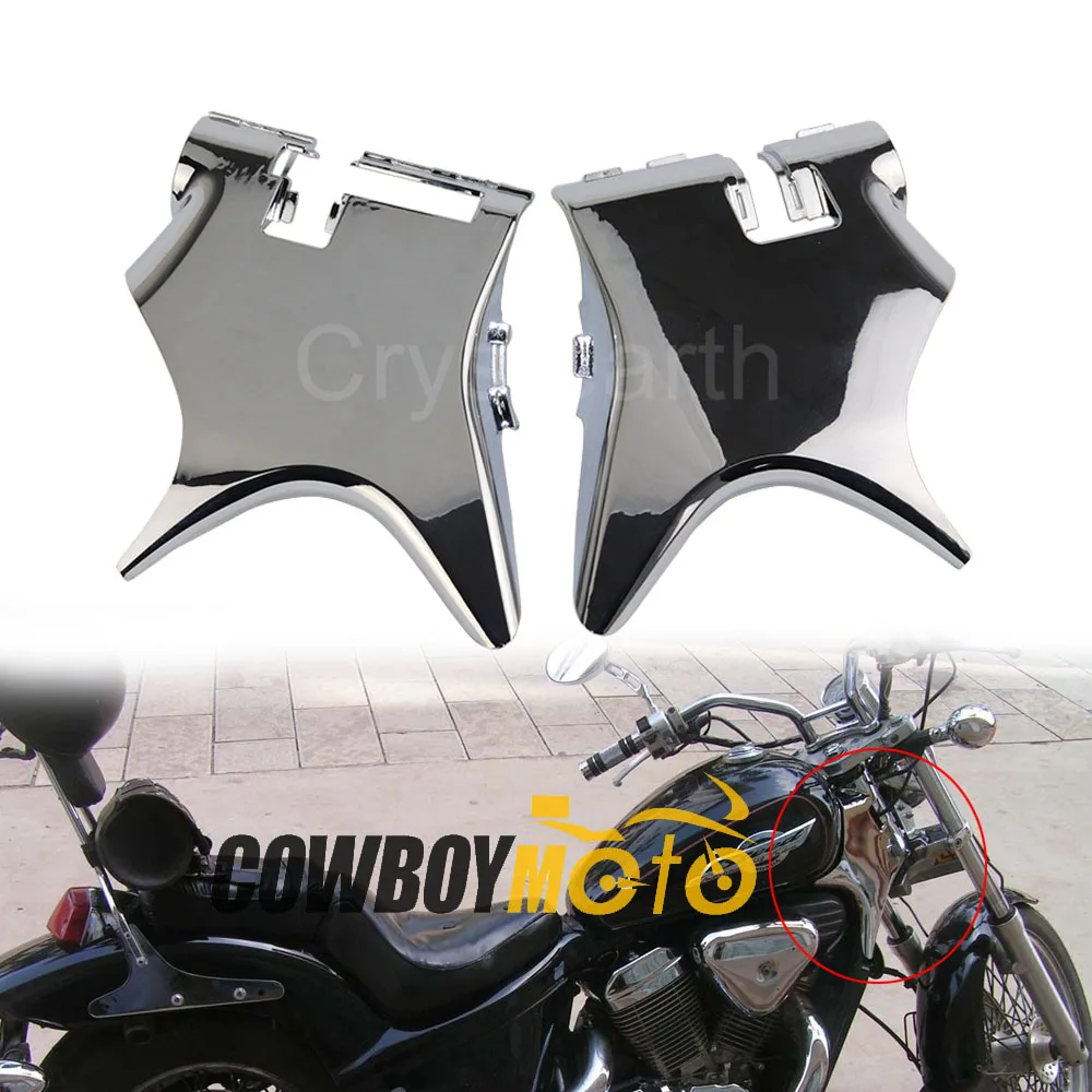 Chrome Motorcycle Frame Neck Cover Cowl Fairing Guard / Battery Side ...