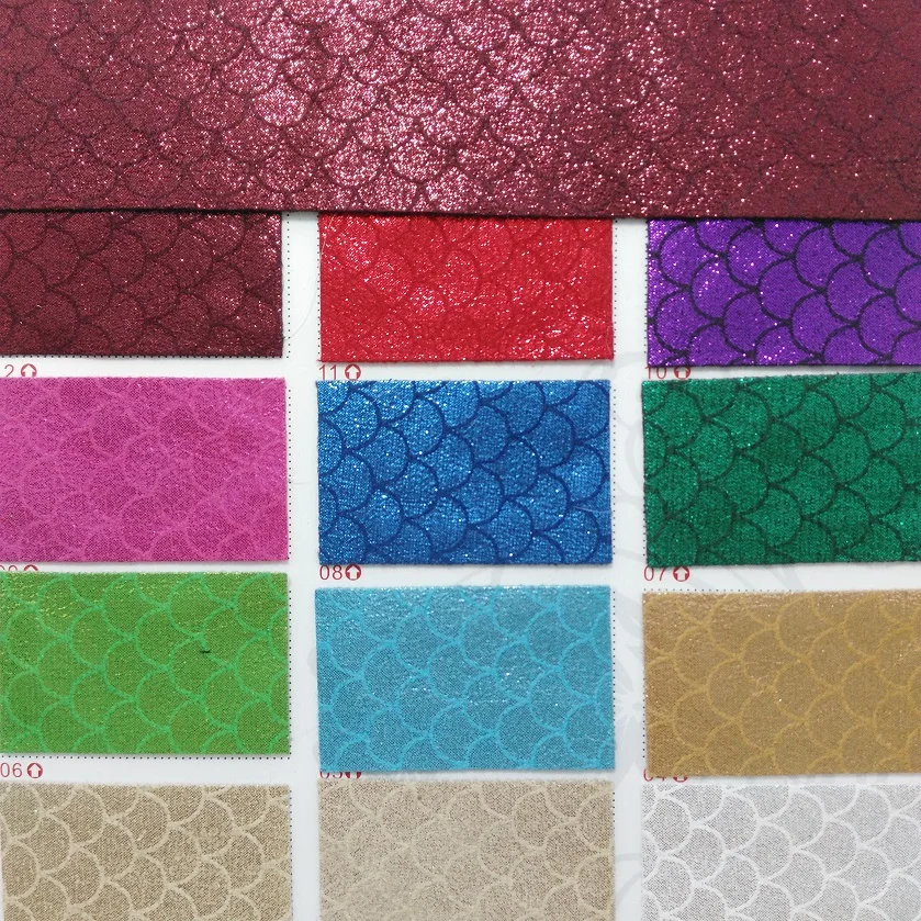 5 YARDS Synthetic Leather PU Leather, Fish Scales, Mermaid Grain ...