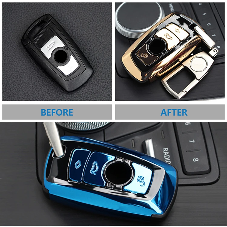 AEING ABS Авто ключ оболочка Чехол Держатель с брелок Брелок пряжка брелок для BMW F07 F10 F11 ...