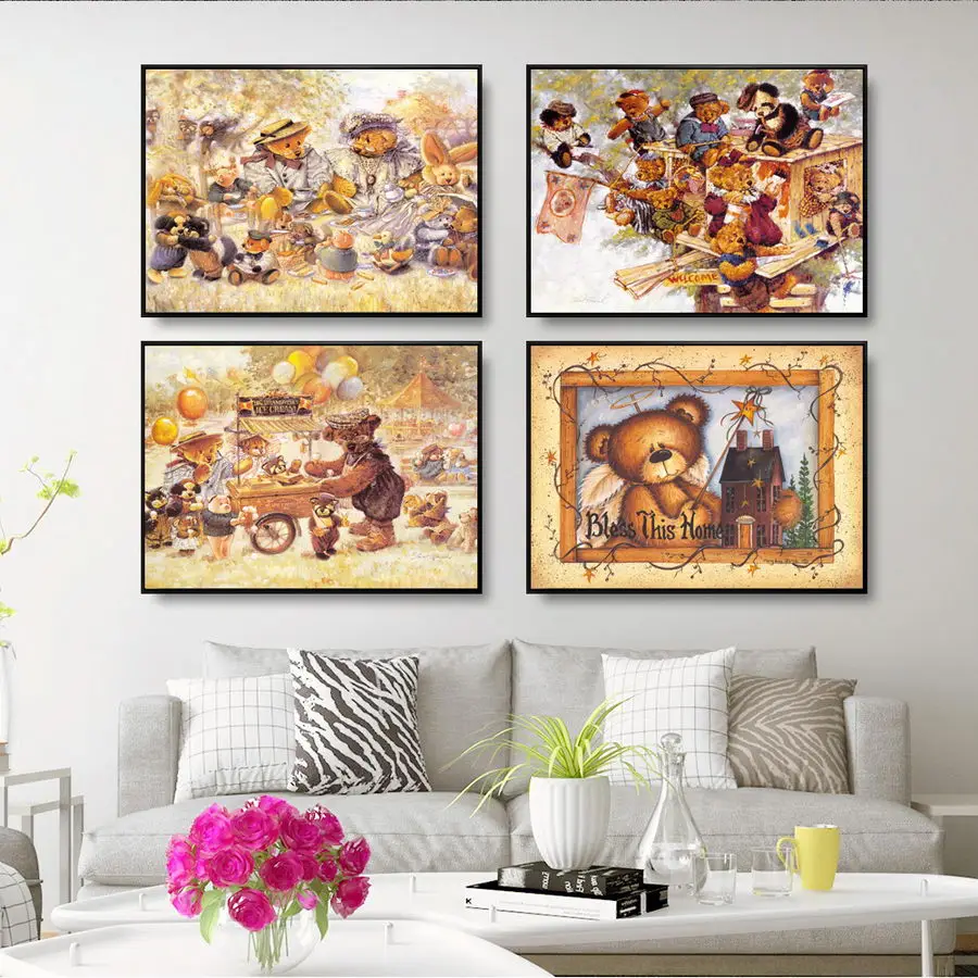 Digital Prints Teddy Bear Poster Wall Art Print Photo Prints etna.com.pe