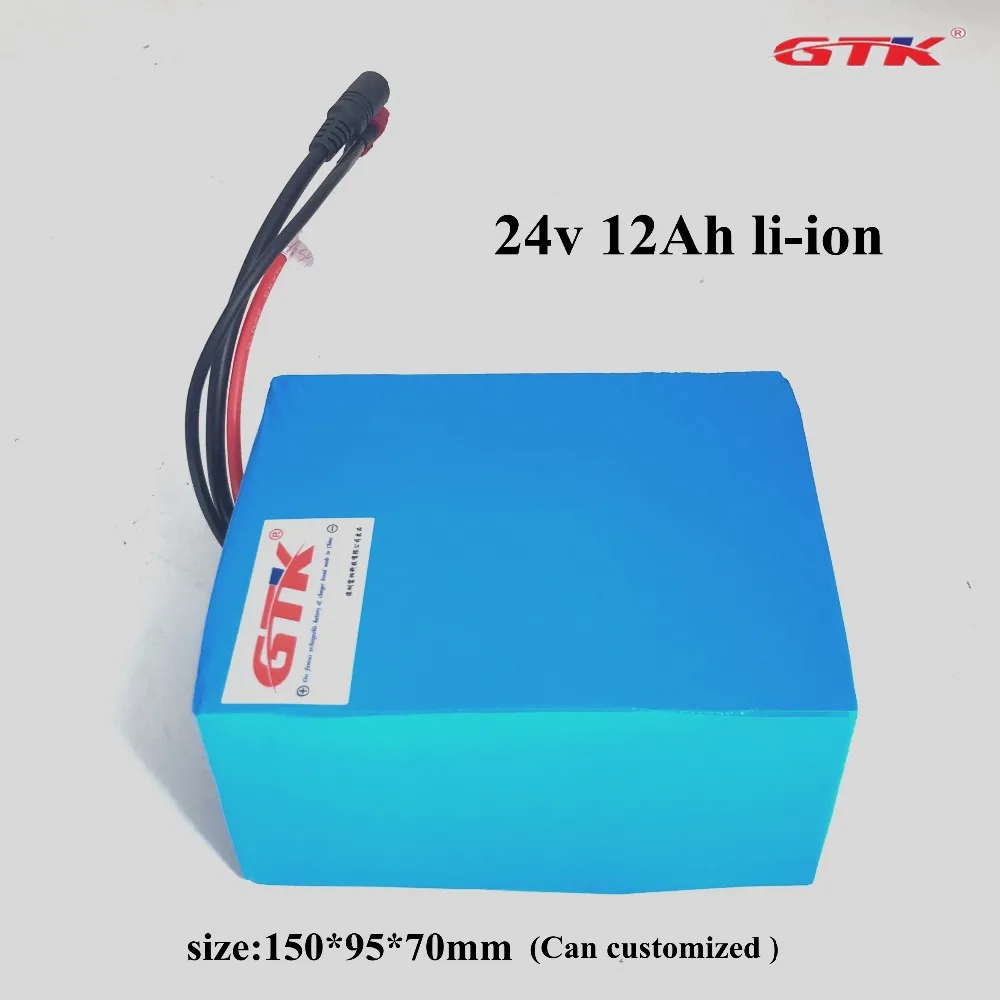 GTK 24v 12Ah 18650 li ion battery pack 12ah 24v rechargeable lithium ...