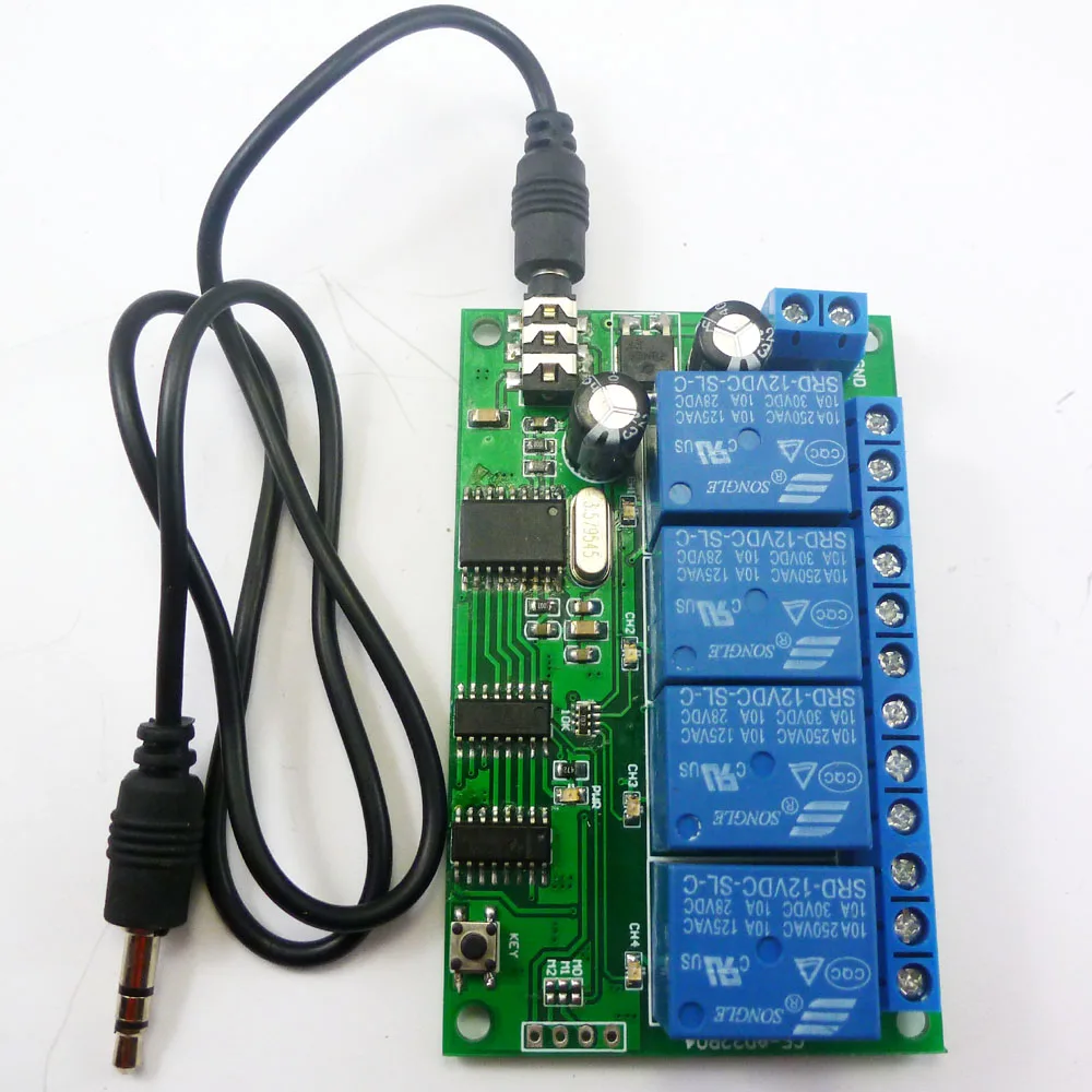 DTMF Tone Signal Decoder Phone Voice Remote Control 4CH DC12V MT8870 Relay Switch Module For ...