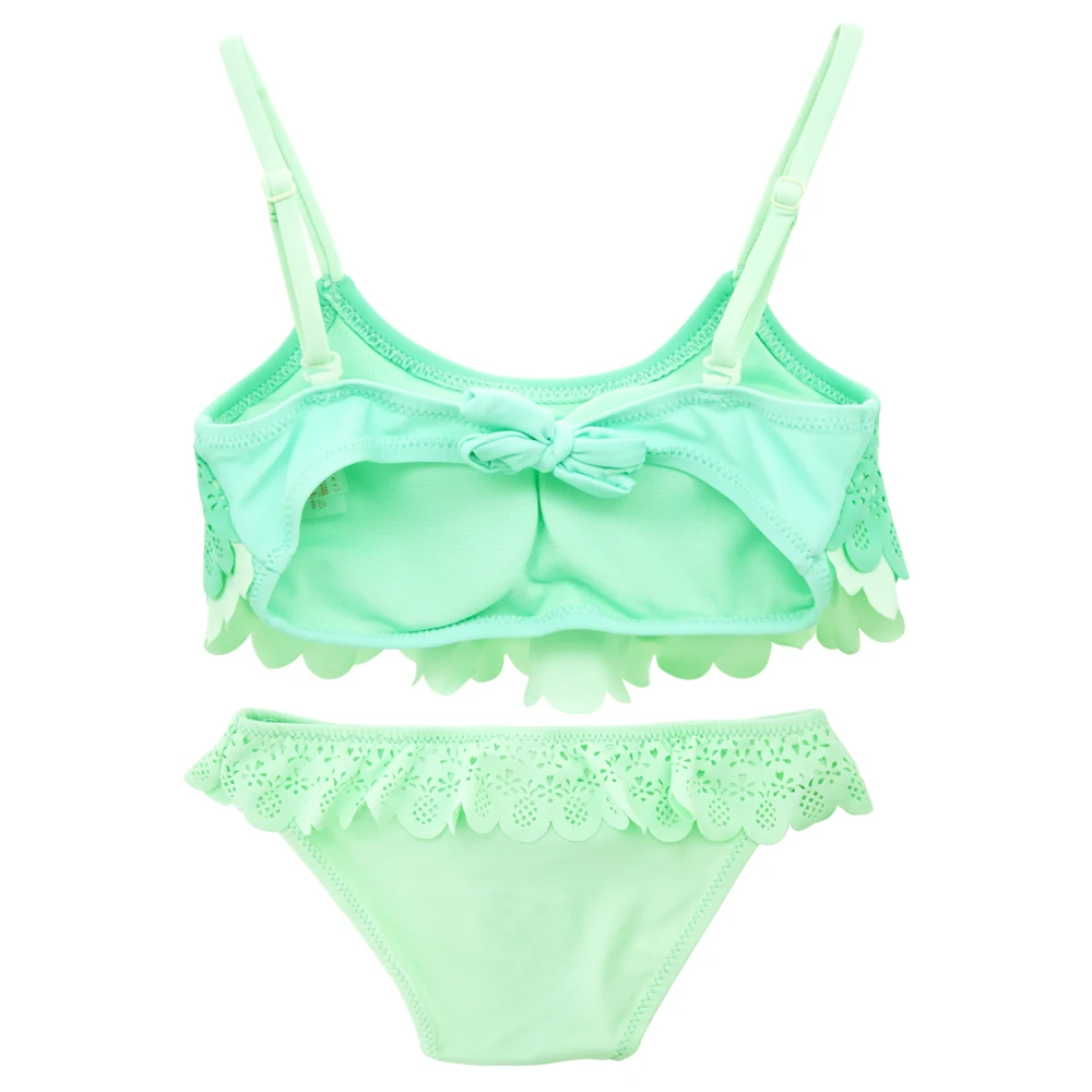 2019 New Kids Girls Swimsuit Solid Swimwear Cute Sleeveless Childs Girl ...