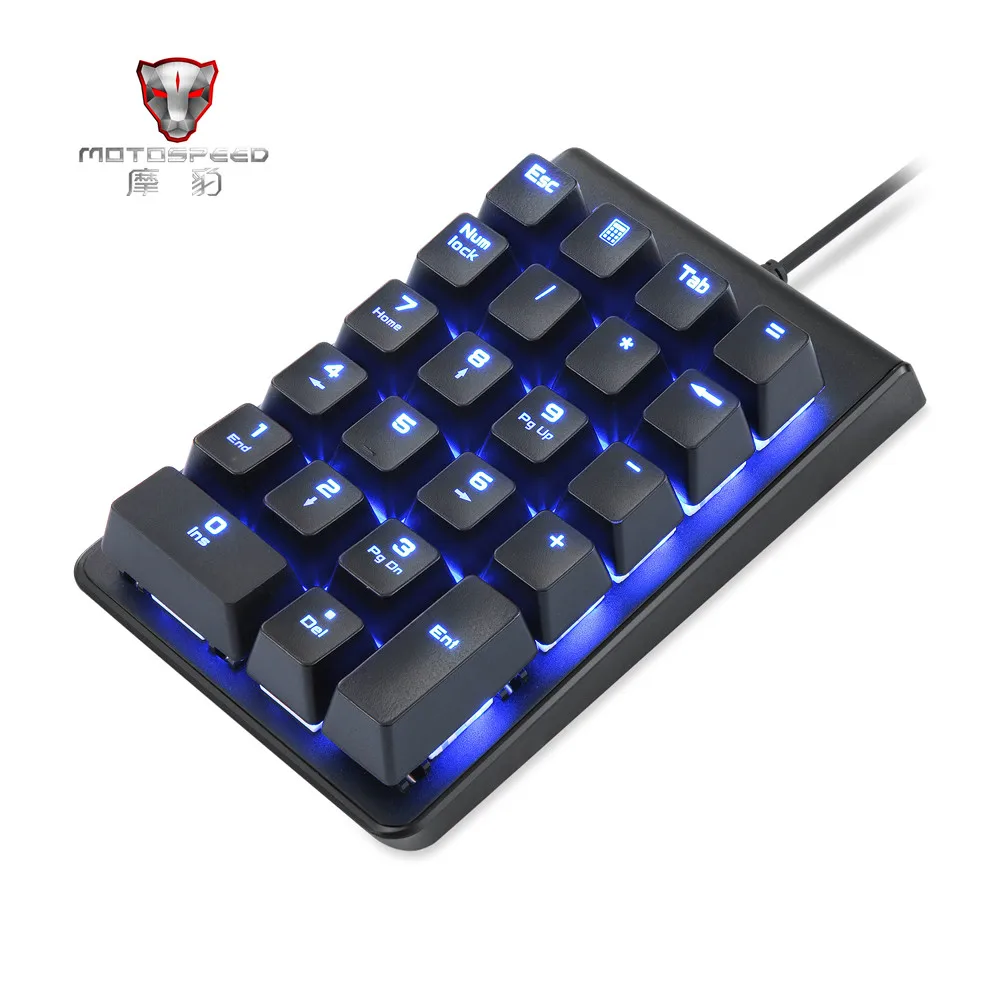 Мини 22 ключи проводной Ice Blue light Механическая игровая Цифровой ...