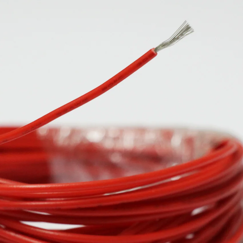 Cable eléctrico de cobre estañado rojo 22AWG, tira LED de extensión de ...