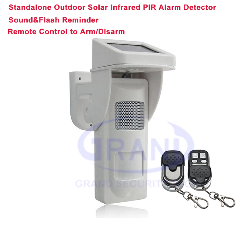 Standalone Outdoor Solar Infrared Passive PIR Alarm Detector System w ...