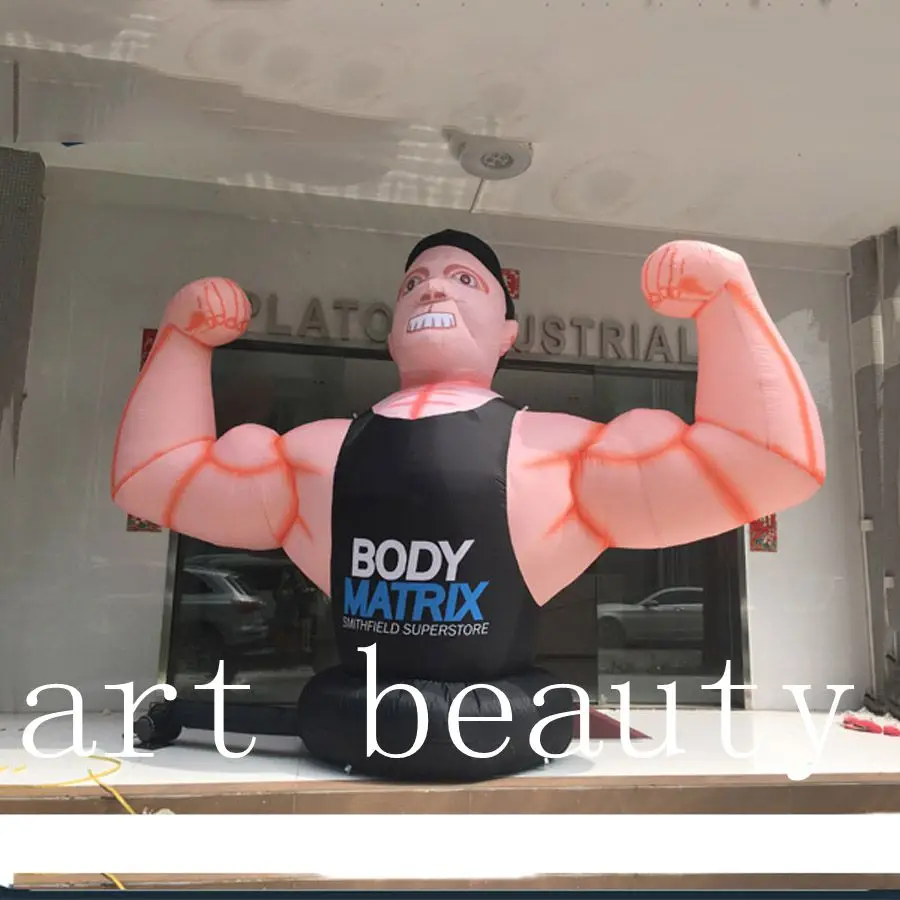 custom made advertising inflatable body fitness man inflatable figure ...